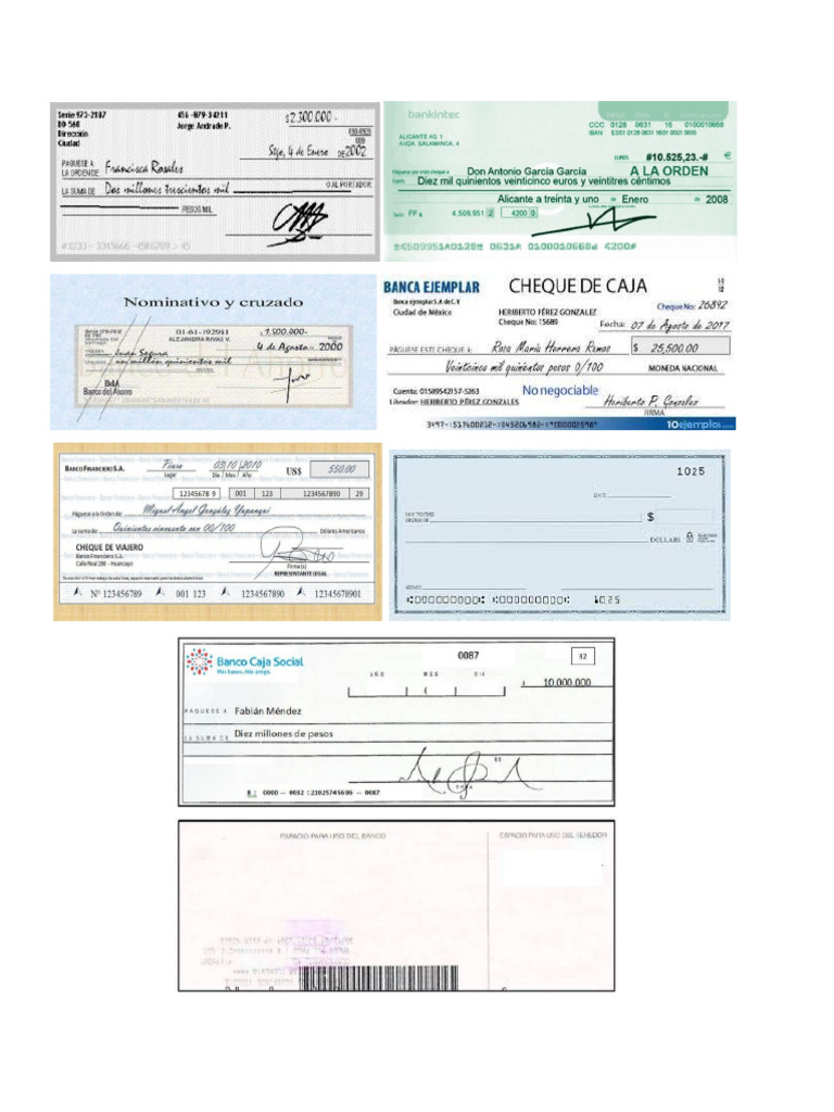 tipos de cheques | PDF