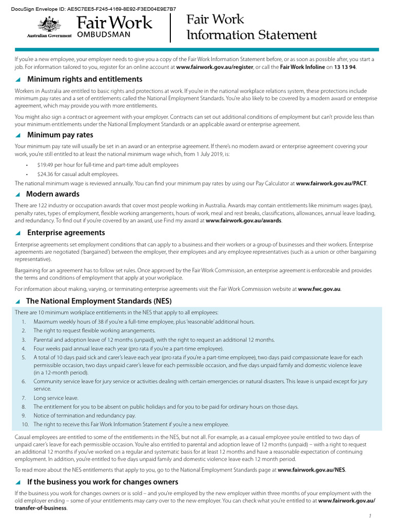 Fair Work Ombudsman | PDF | Employment | Occupational Safety And Health