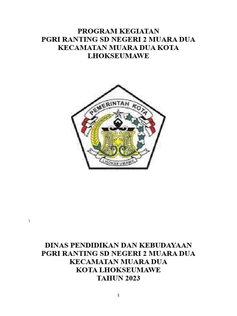 Program Kerja PGRI SDN 2 Muara Dua 2023 | PDF