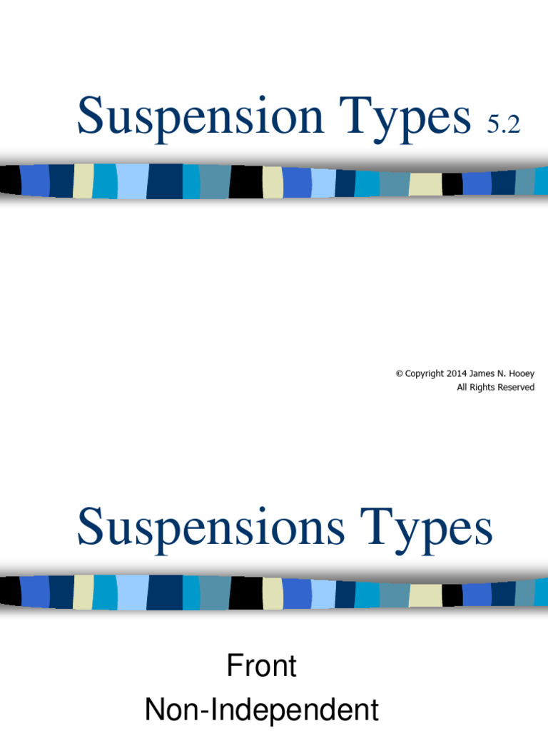 5.2 Suspensions Types | PDF | Automotive Technologies | Vehicles