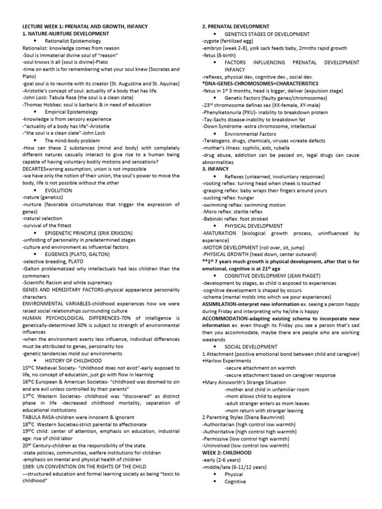 Developmental Psychology Notes | PDF | Attachment Theory | Adolescence Developmental Psychology Notes | PDF | Attachment Theory | Adolescence