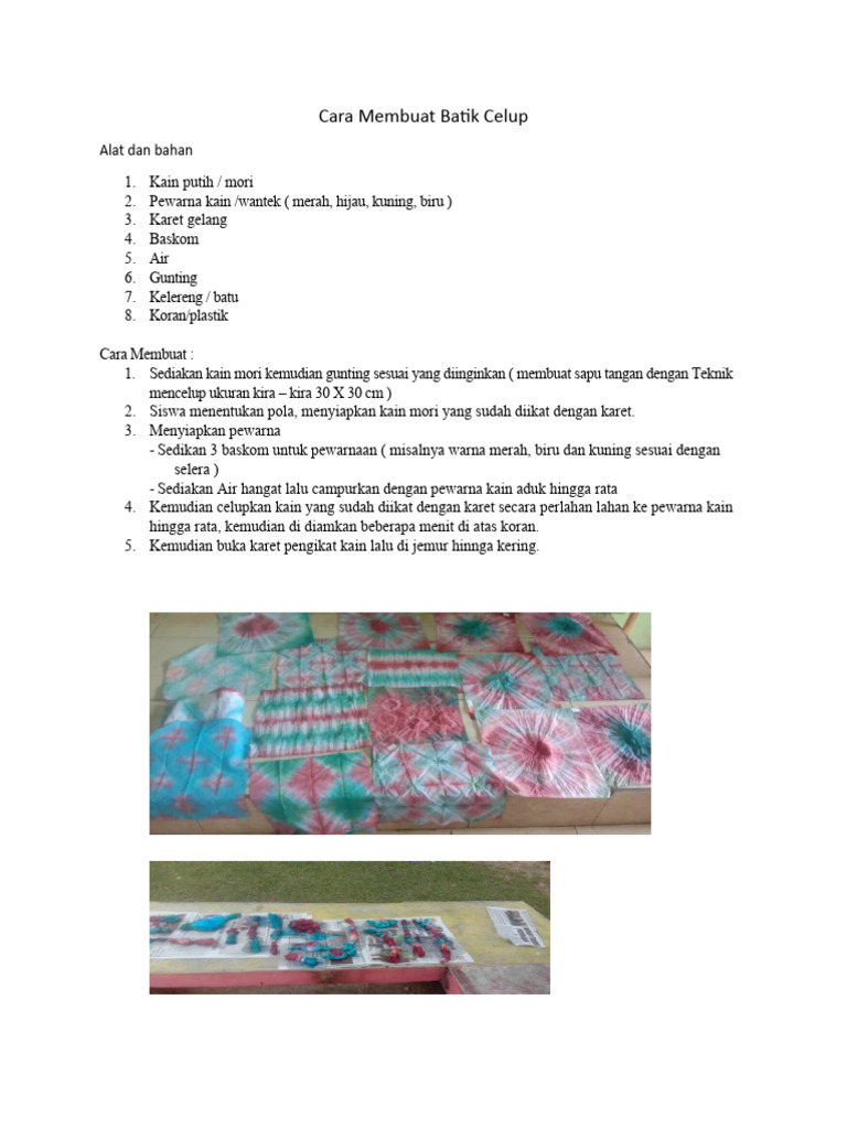 Panduan Lengkap Membuat Batik Celup | PDF | Griya & Taman