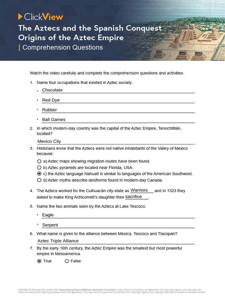 Aztec Empire: Origins and Key Facts | PDF | Culture Of The Americas ...