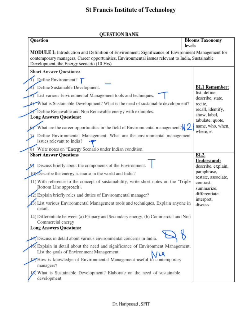 QB_Module_1_&_2[1] | Download Free PDF | Natural Environment | Hazards