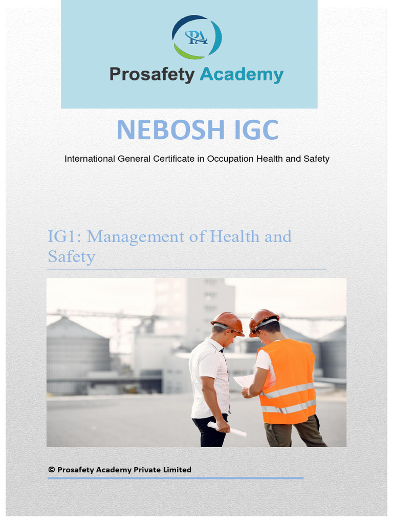 Nebosh Igc Ig1 | PDF | Occupational Safety And Health | Legal Liability