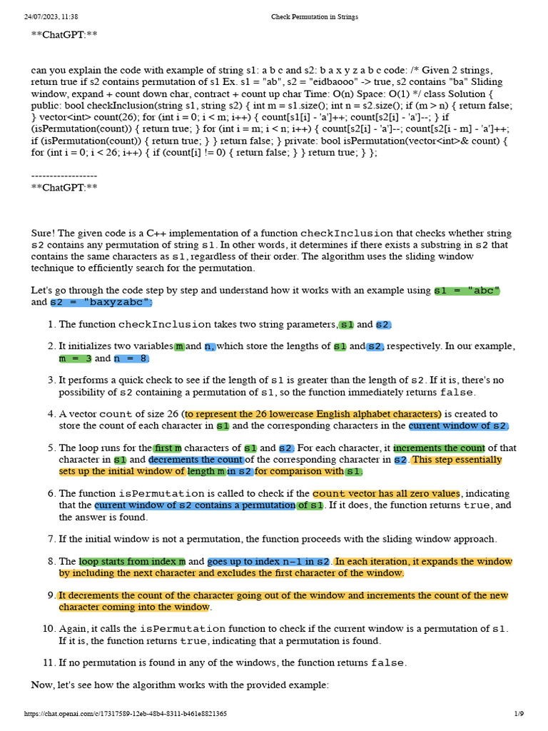 Check Permutation in Strings | PDF | Algorithms And Data Structures | Computer Science