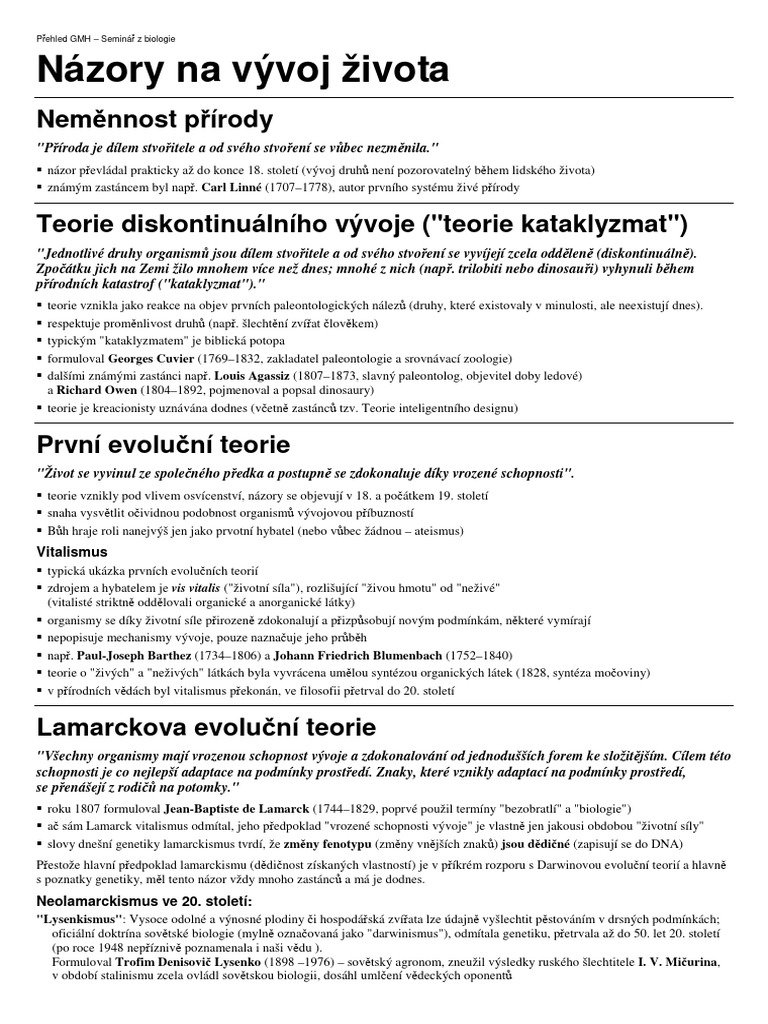 9sem Vyvoj Zivota | PDF