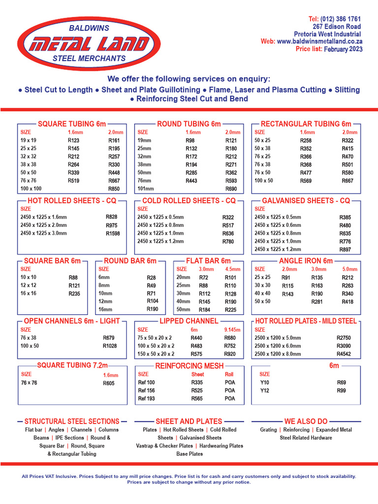 Baldwins-Metal-Land-Cash-Carry-Flyer-Jan-2023-v3 | Download Free PDF ...