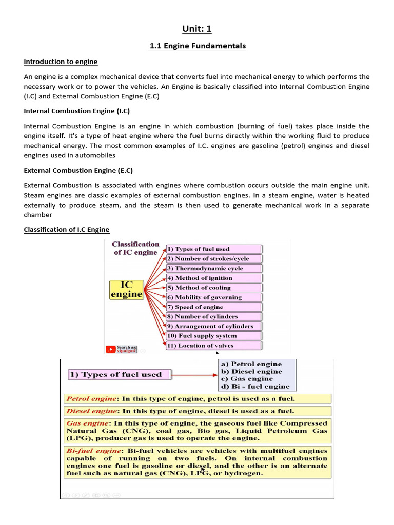 1.1 Engine Fundamentals | PDF | Internal Combustion Engine | Engines