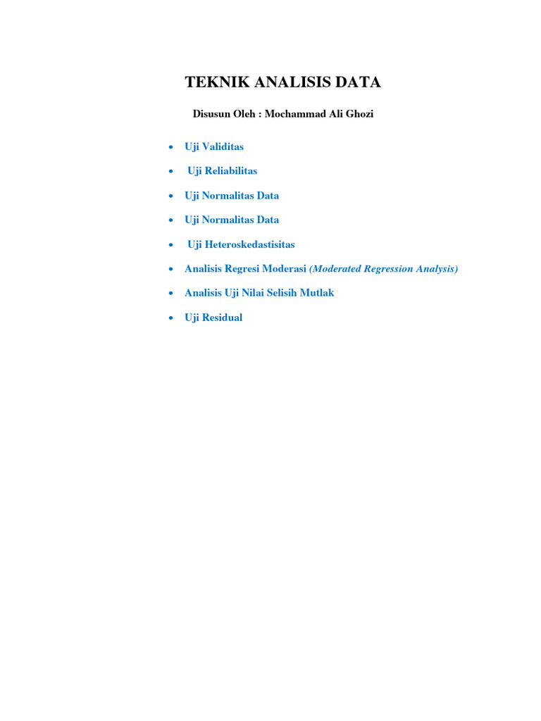 Teknik Analisis Data | PDF