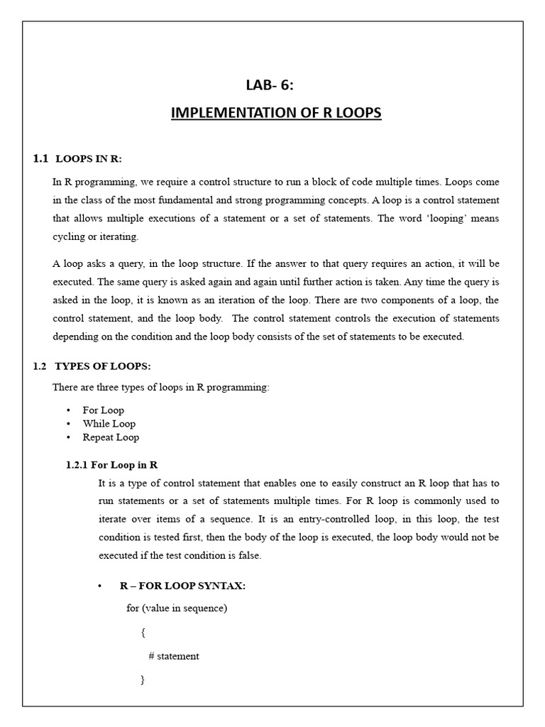Lab 6 | Download Free PDF | Control Flow | Computer Programming