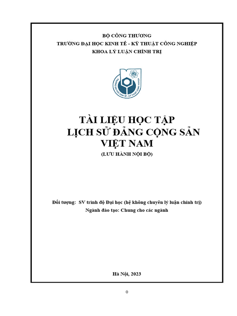 2.1. TLHT Lịch sử Đảng CSVN Chương Nhập môn | PDF