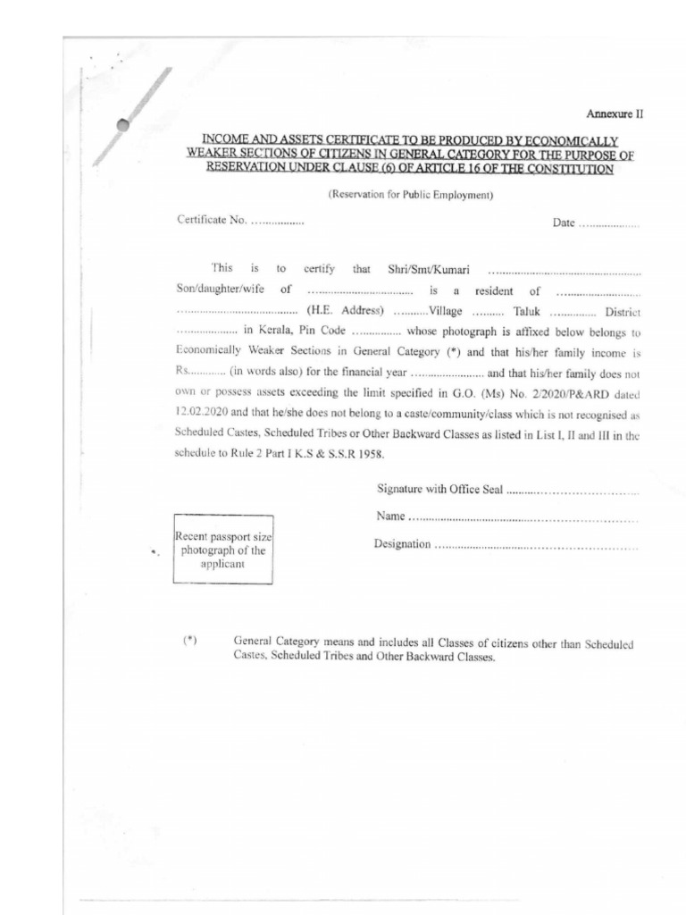 Ews New Format Annexure 2,4 | PDF