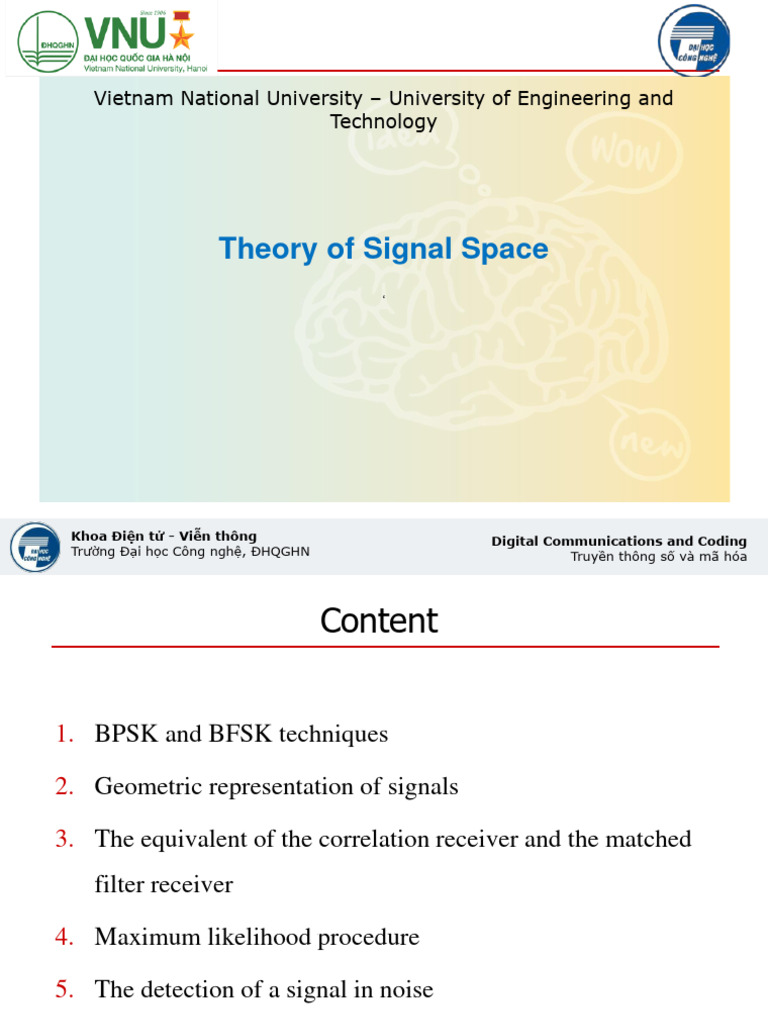 5.theory of Signal Space - M | PDF