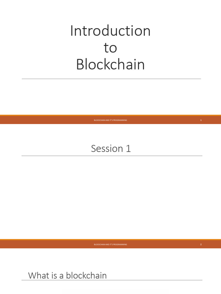 Slides Part 3 Introduction To BLOCKCHAIN | PDF | Bitcoin | Cryptocurrency