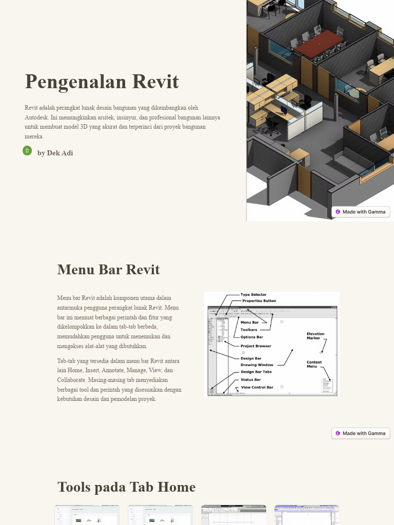 Menu Bar Tools Bar Revit | PDF
