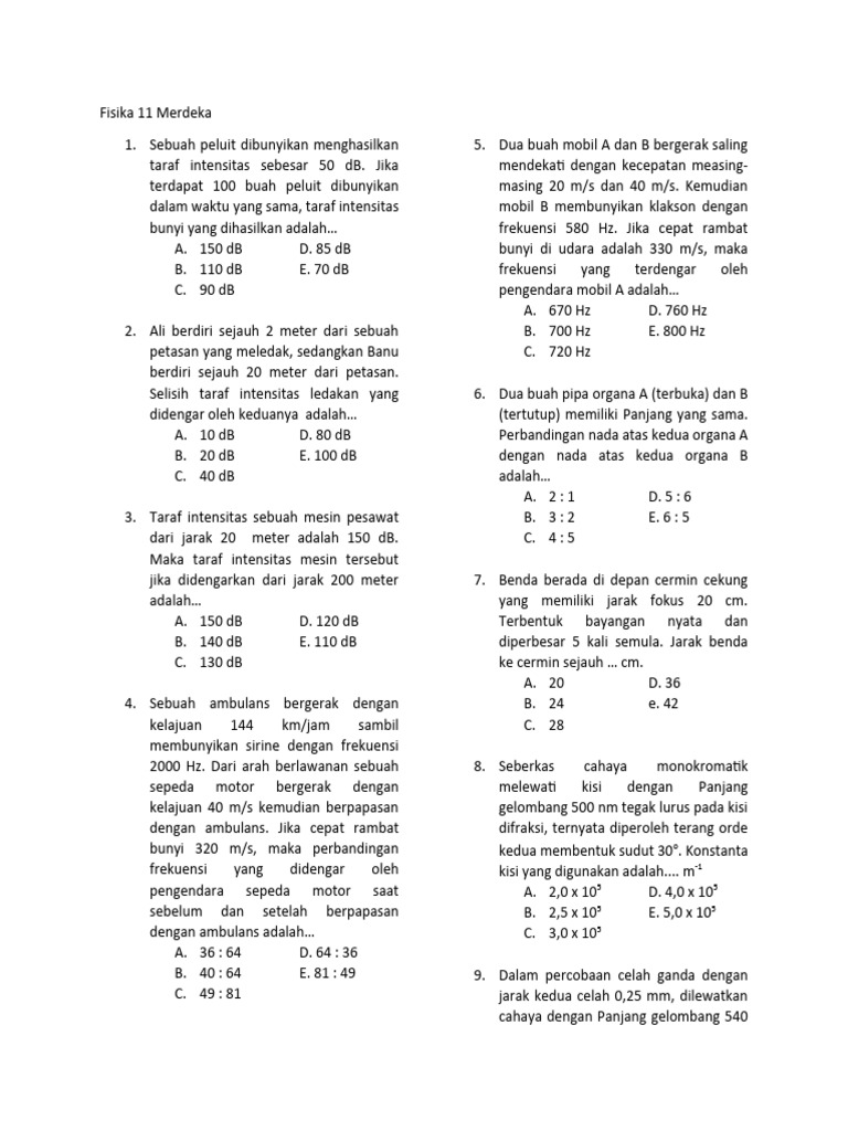 PM Fisika 11 Merdeka | PDF