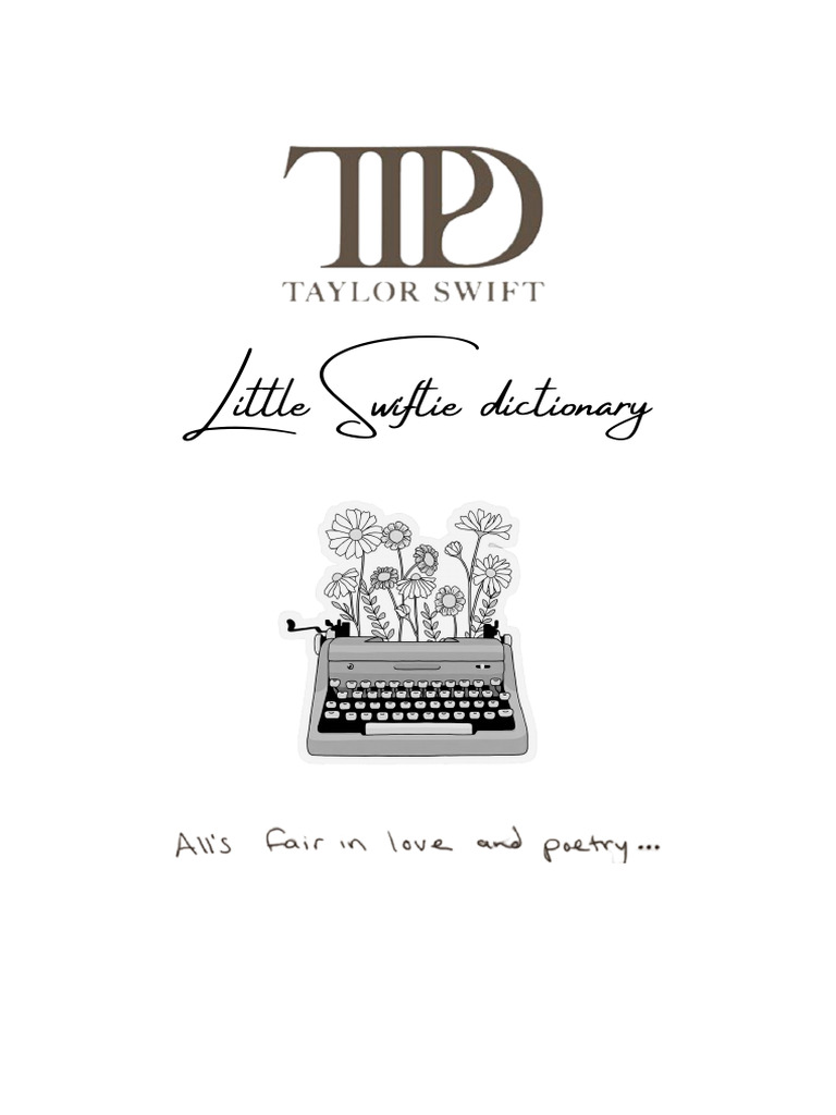 Little Swiftie Dictionary TTPD | PDF