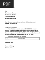 Letter Sample - Overdraft Request | PDF | Overdraft | Banking