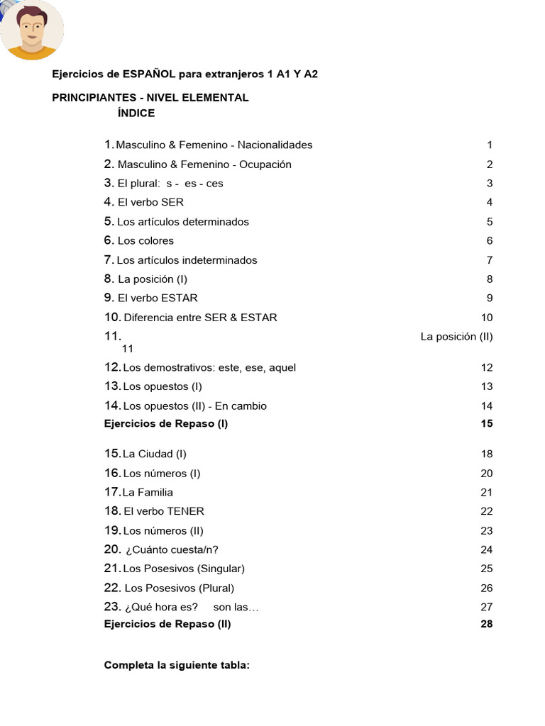 Jose Silva Ejercicios a1 Mayo 2024 | PDF | Verbo | Relaciones sintácticas