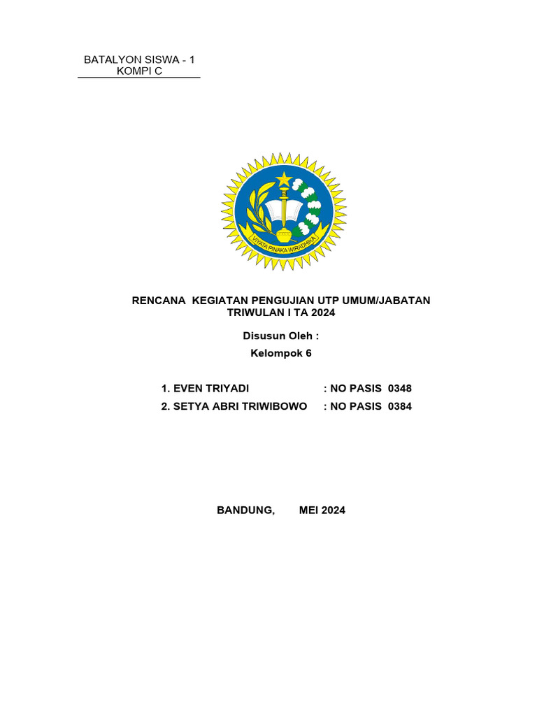 Renlap Utp Umum Dan Jabatan 384 | PDF