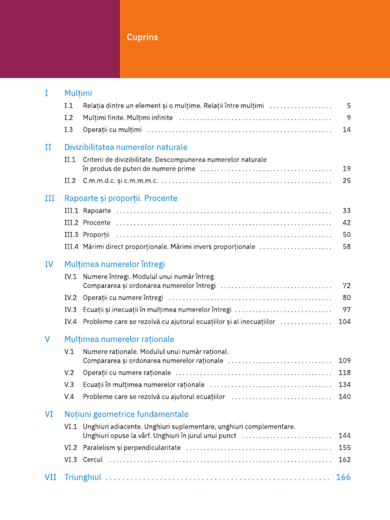 Matematica Caiet Pentru Vacanta de Vara Clasa A Vi A Perianu Marius Art Grup Educational ...