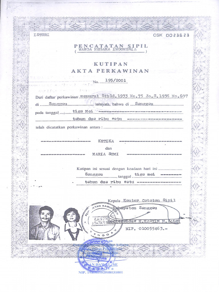 Akta Kawin | PDF