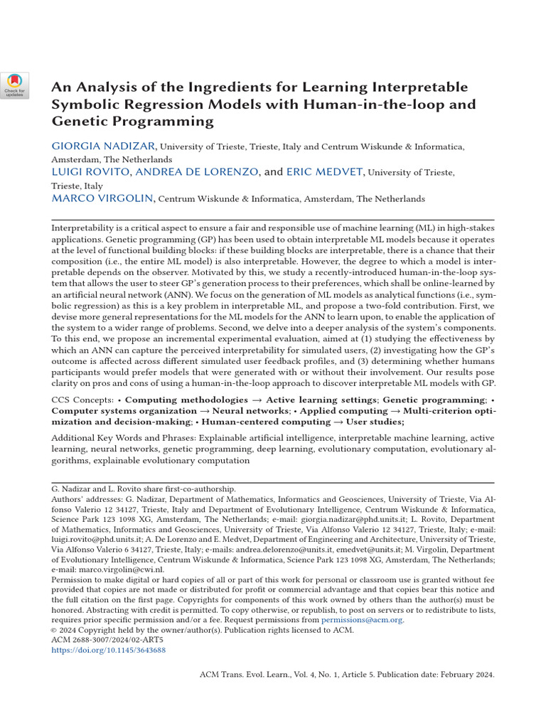 SR Models With Human in The Loop | Download Free PDF | Artificial ...