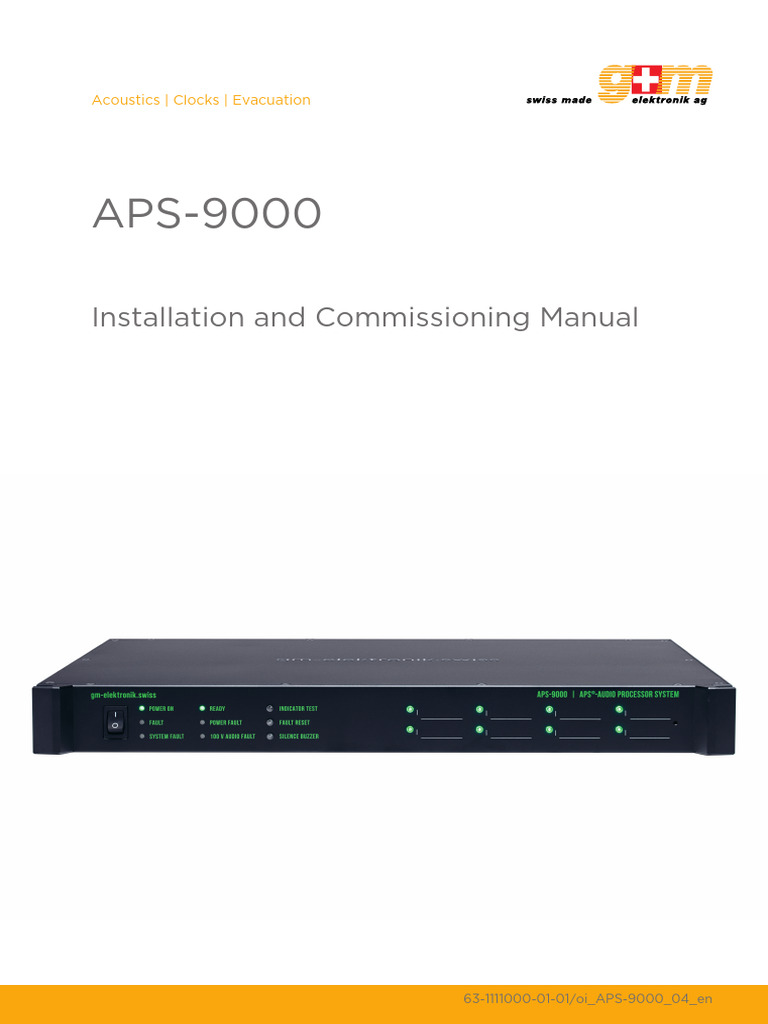 APS-9000 Setup Guide for Technicians | PDF | Decibel | Computer Network