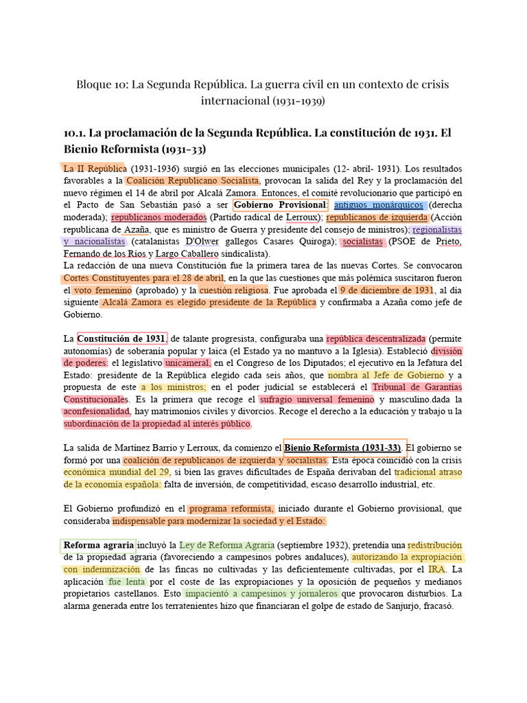 Bloque 10 | PDF | Gobierno de españa | Gobierno