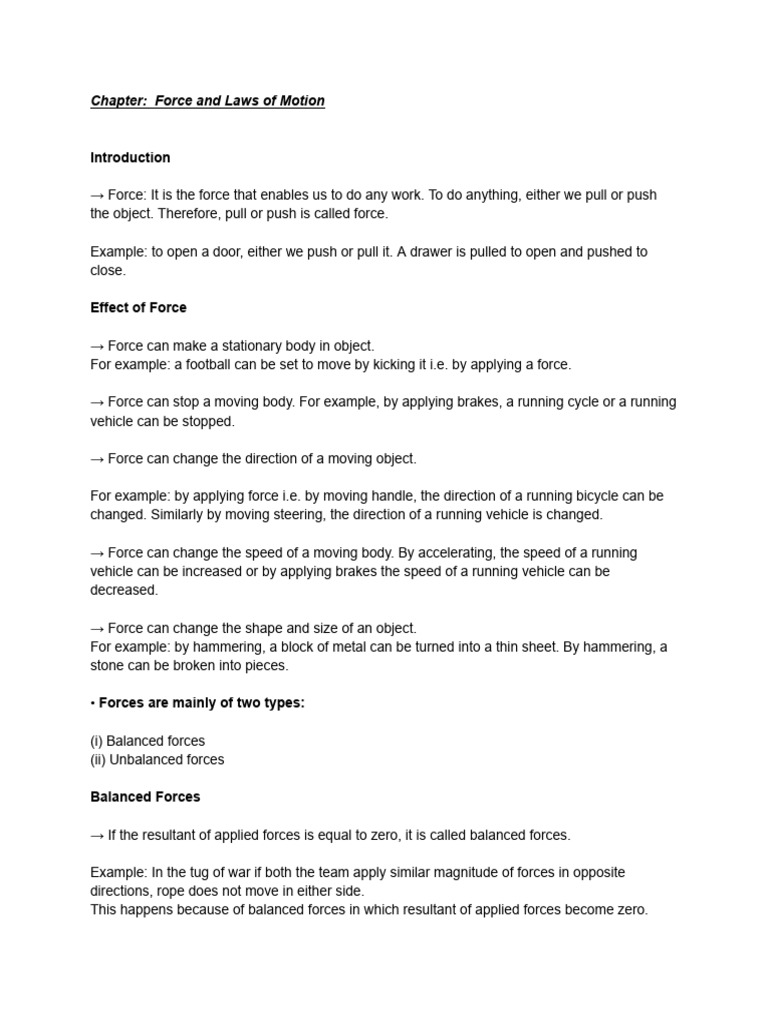 Physics Chap 2 (I Part) | PDF | Force | Inertia