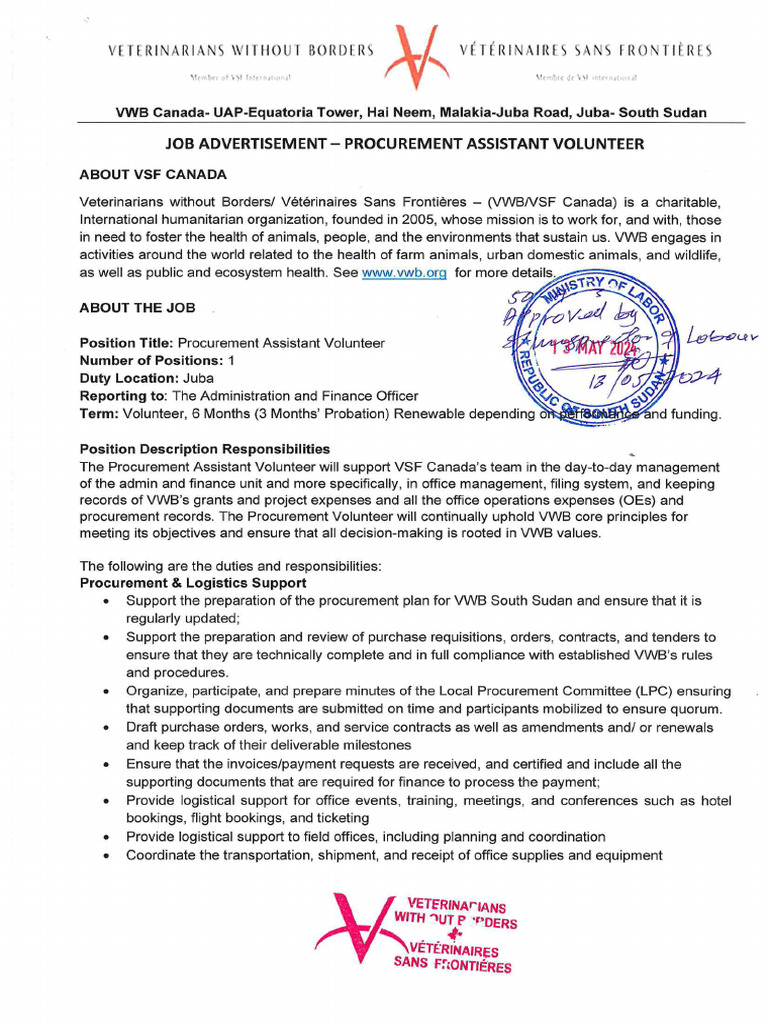Procurement Volunteer | PDF