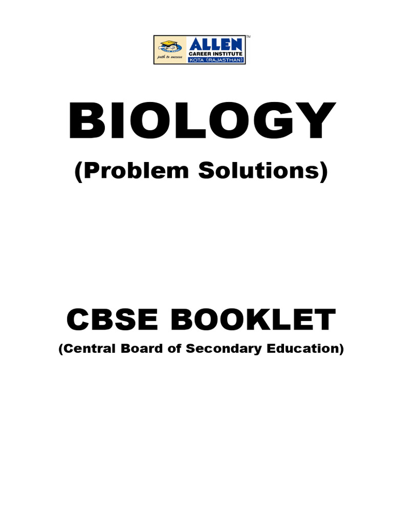 Biology Booklet Cbse Problem Solution 1606805534 | PDF | Flowers | Pollen