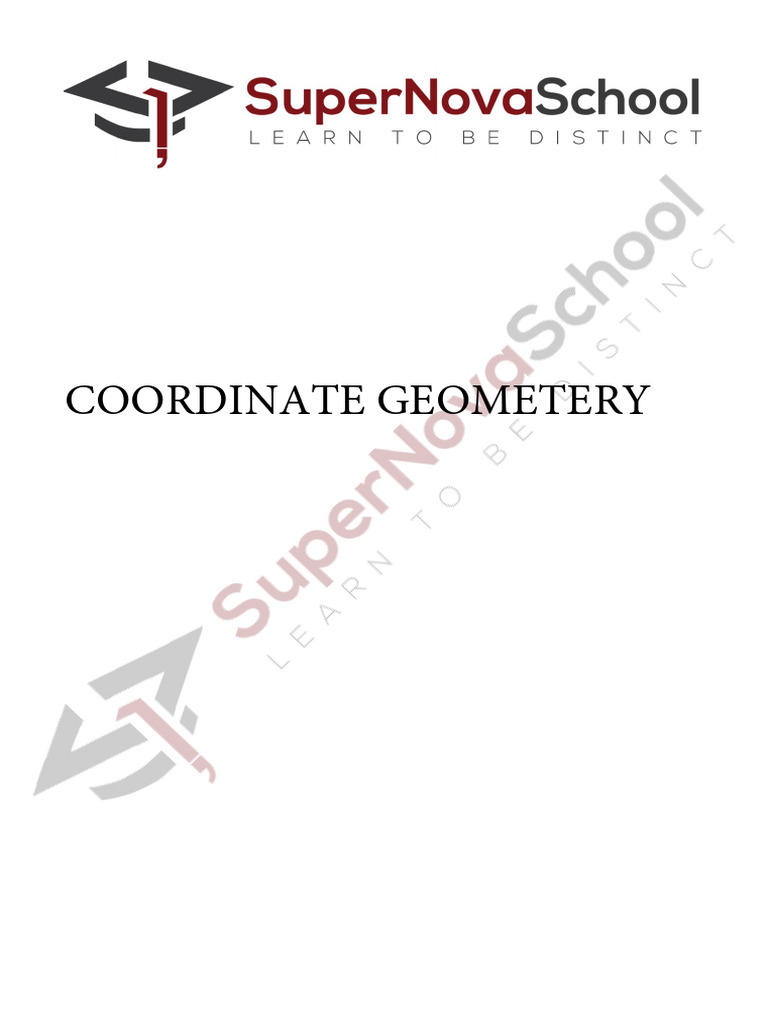 Coordinate Geometery | PDF | Line (Geometry) | Perpendicular