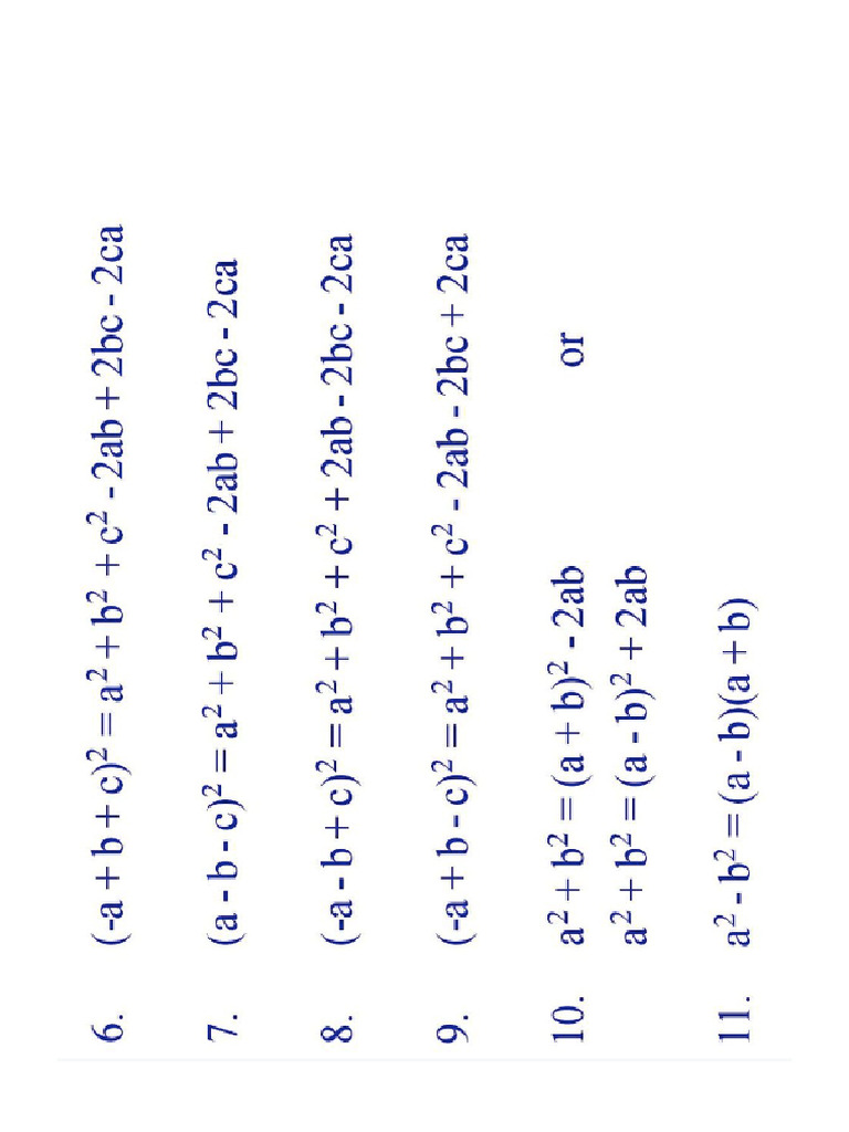 Algebric Basic Formula - 2 | PDF