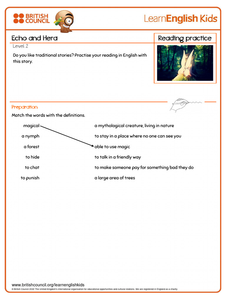 Reading Practice Echo and Hera Worksheet | PDF | Hera | Zeus