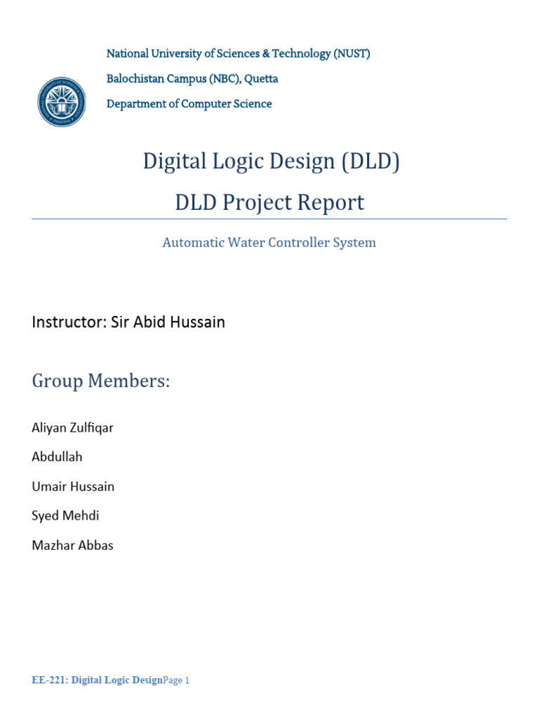 DLD Semester project report | PDF