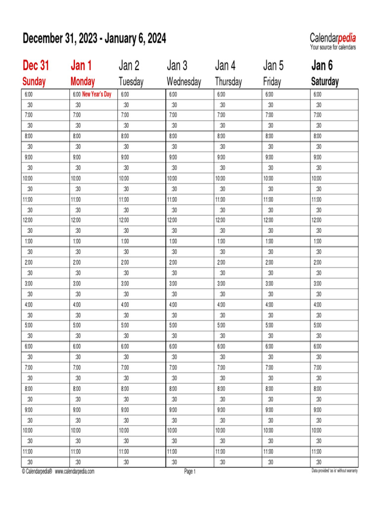 weekly-calendar-2024-landscape-30-minute-steps | PDF