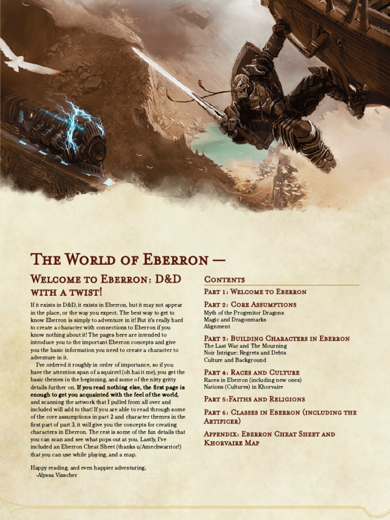 Eberron Character Creation Guide | PDF | Elf (Dungeons & Dragons) | Dungeons & Dragons