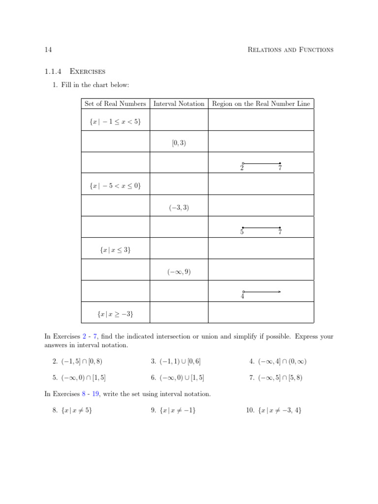 Pre Calc Exercise 1.1 | Download Free PDF | Numbers | Elementary ...