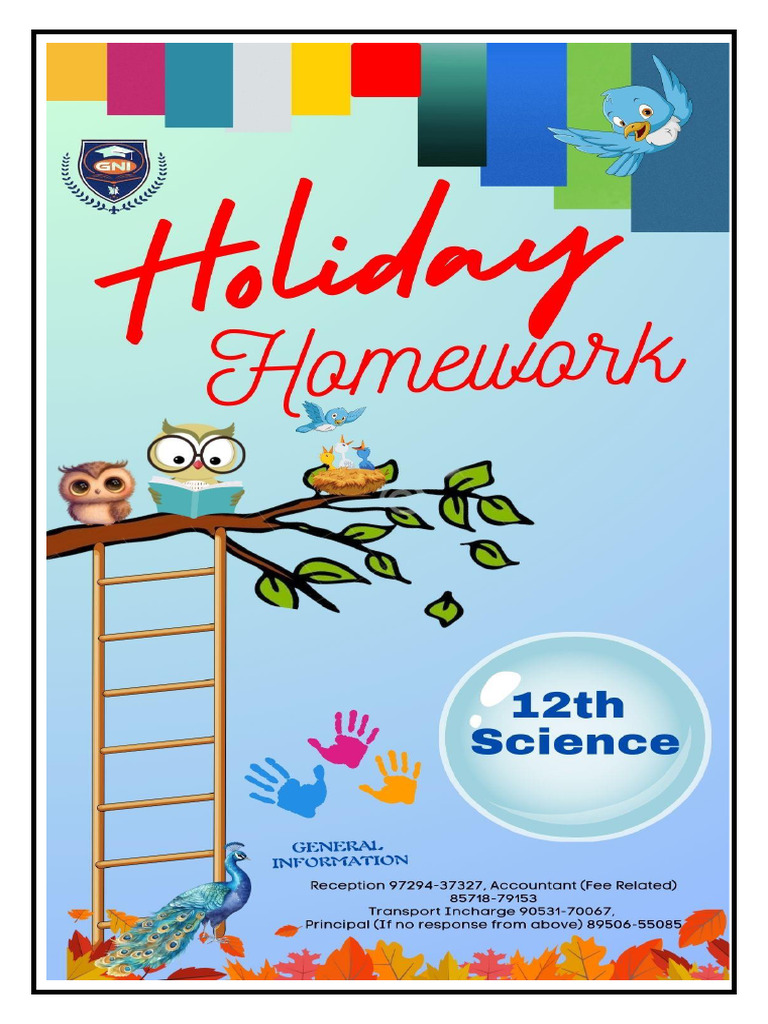 12th Science (Mathematics Holiday Homework 2024) | PDF