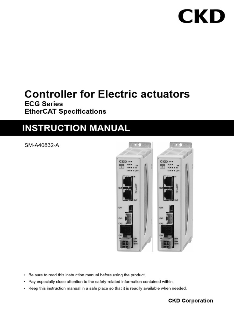 Ecg Series (Ethercat) (1mb) | PDF | Electrical Connector | Programmable Logic Controller