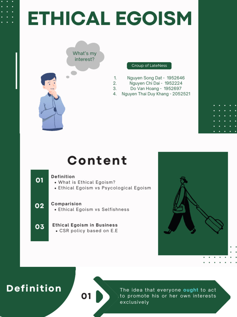 Ethical Egoism in Business Explained | PDF | Psychological Egoism ...
