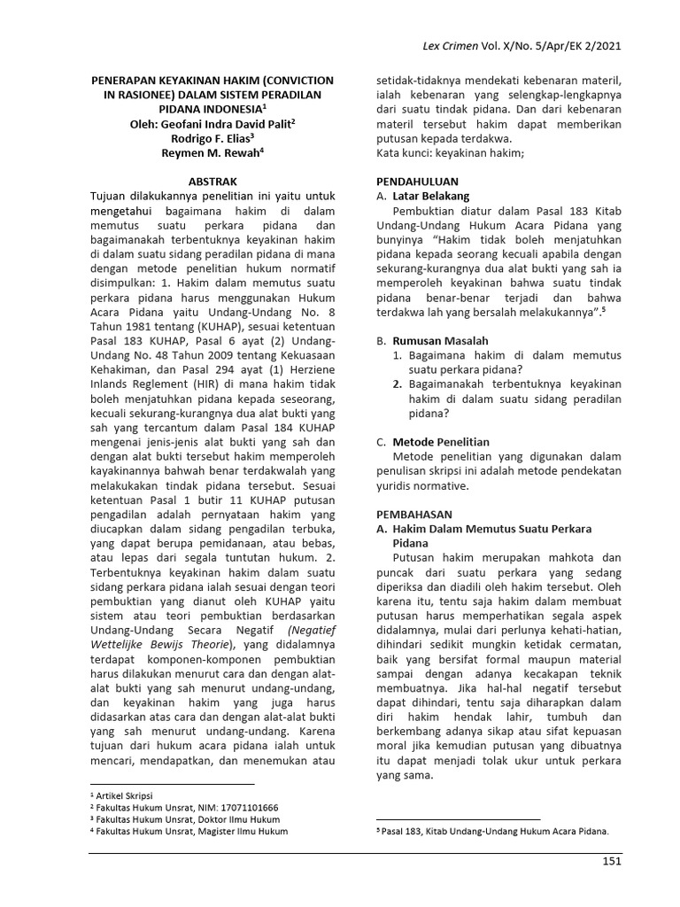 JM lexcrimen,+15.+Geofani+Indra+David+Palit Crimen | PDF