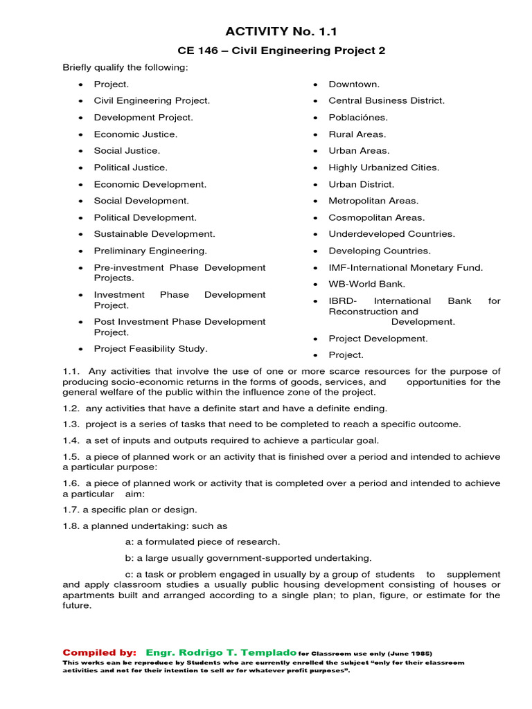 Civil Engineering Project | PDF | Supply Side Economics | Economics