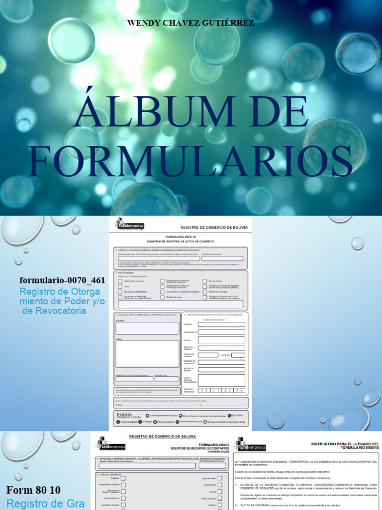 Álbum de Formularios | PDF | Negocios | Finanzas y dinero