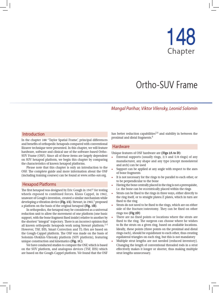 Ortho SUV Frame | PDF | Anatomical Terms Of Location | Surgical Specialties