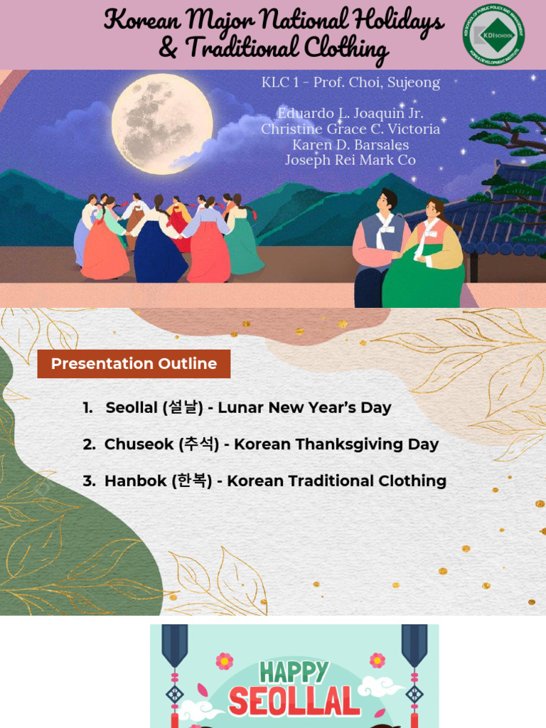 Group 2 - Seollal, Chuseok and Hanbok | PDF | Clothing | Fashion