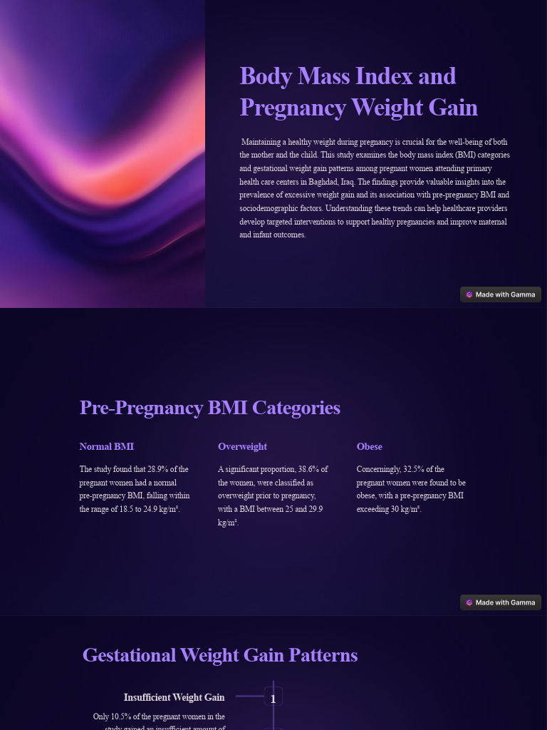 Body Mass Index and Pregnancy Weight Gain | PDF | Pregnancy | Obesity