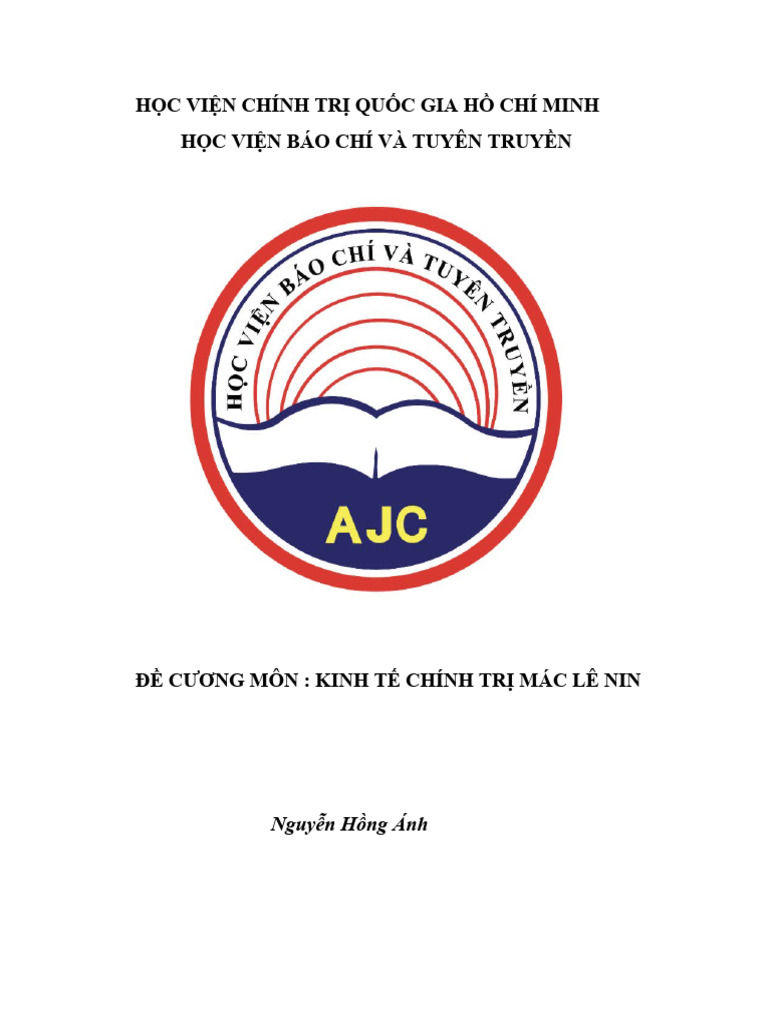 ĐỀ CƯƠNG KINH TẾ CHÍNH TRỊ MACLENIN- AJC | PDF